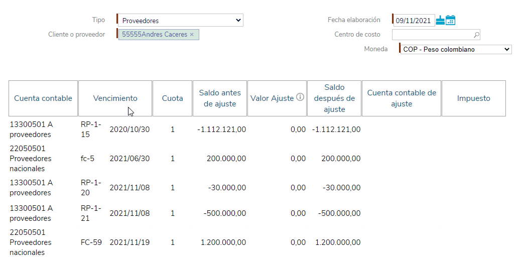Registrar ajustes a proveedores - Portal de Clientes Siigo Software ...